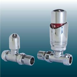 Tapstore Straight Thermo Rad Valves Set Ts-Tvrstraight
